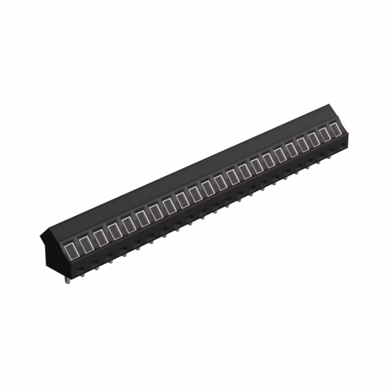 5.00mm Pitch Eurostyle 45° Wire Entry Fixed Mount PCB Terminal Block, 22  Circuits for sale