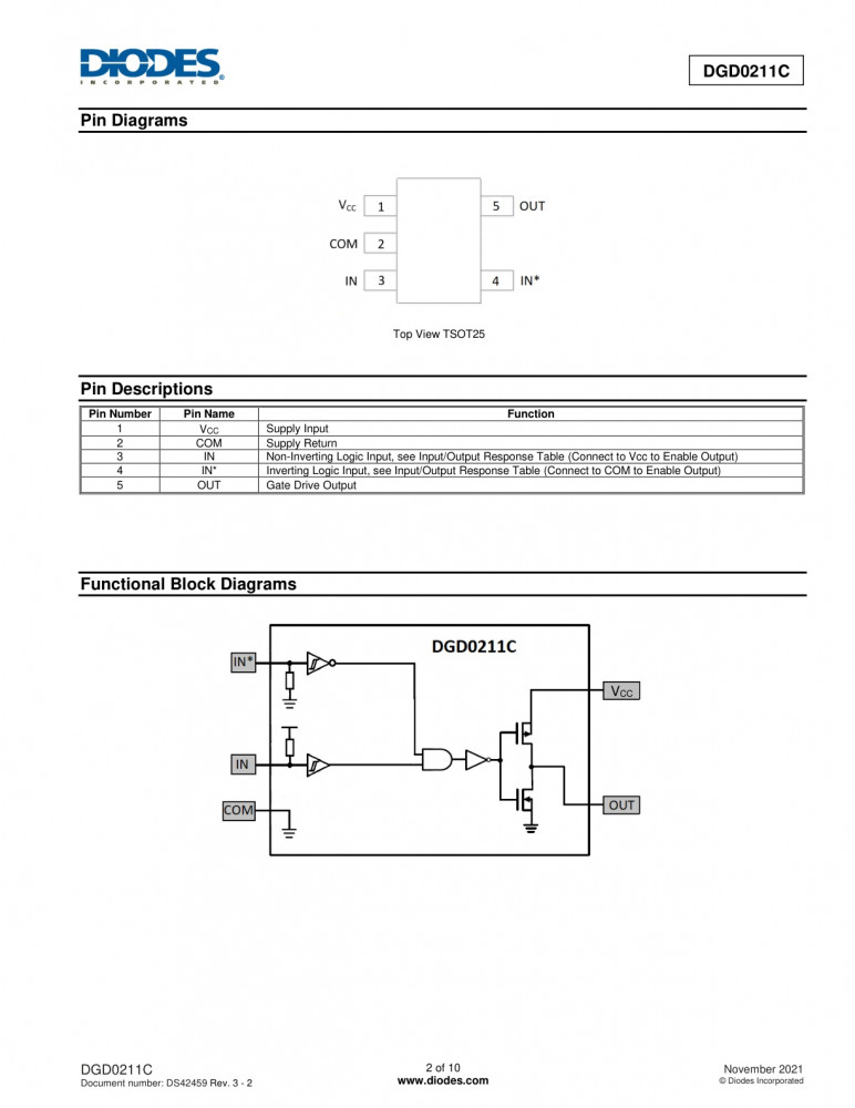 DGD0211CWT-7 datasheet page 2