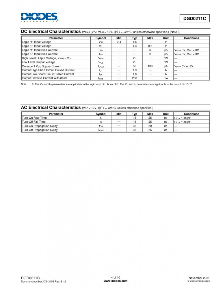 DGD0211CWT-7 datasheet page 4