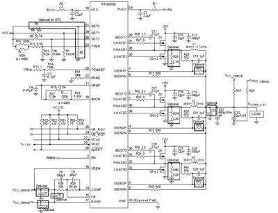 RT8889D - 3-Phase PWM Controller with Triple Integrated Drivers for VR12.5 CPU Core Power Supply for sale