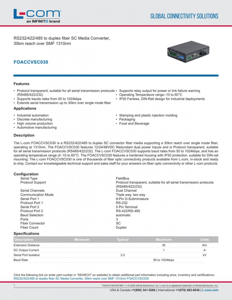 FOACCVSC030 technical document page 1