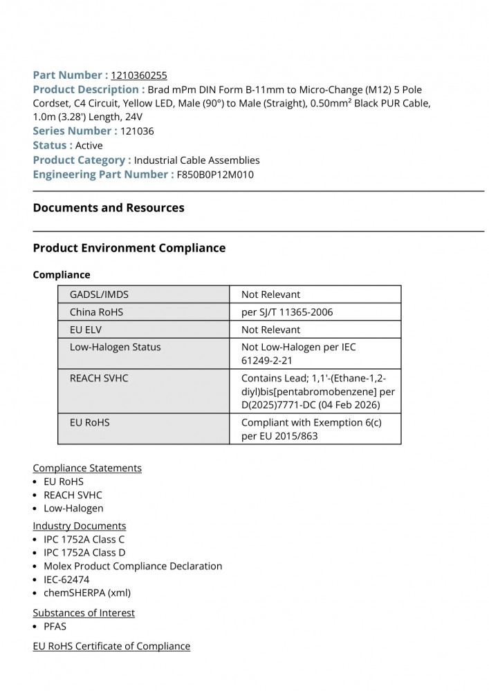 Molex drawing page 1