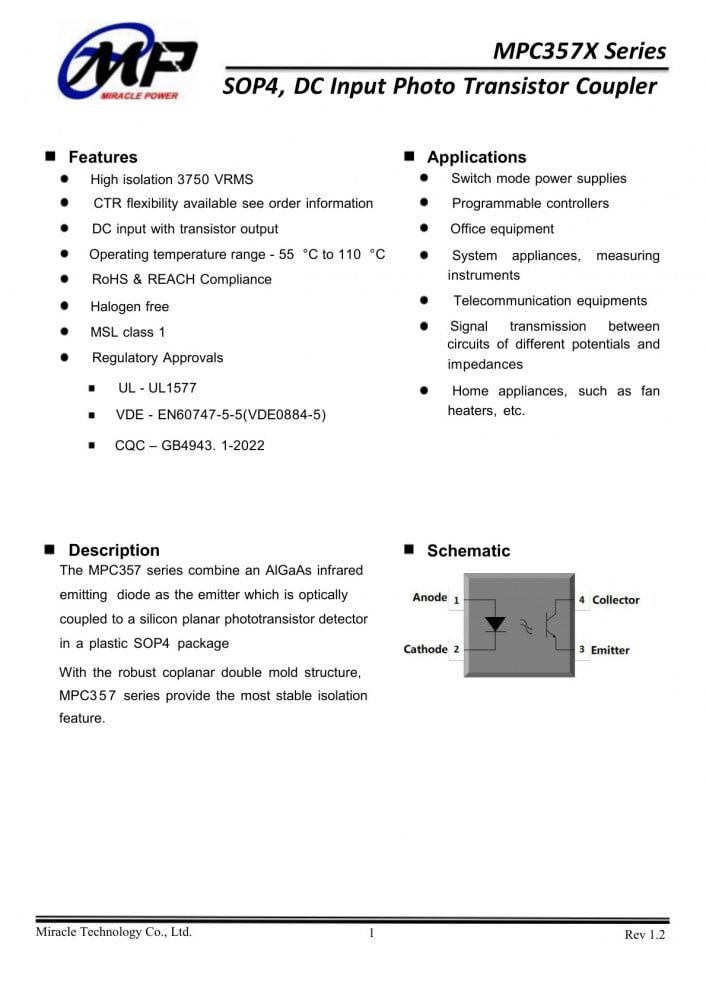MPC357C(T1)-GV datasheet page 1