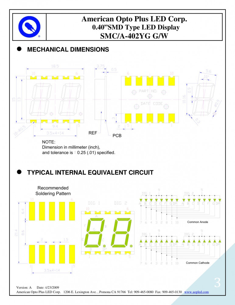 SMC402YG datasheet page 3