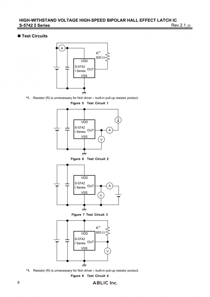 ABLIC S-5742 I Series datasheet page 8