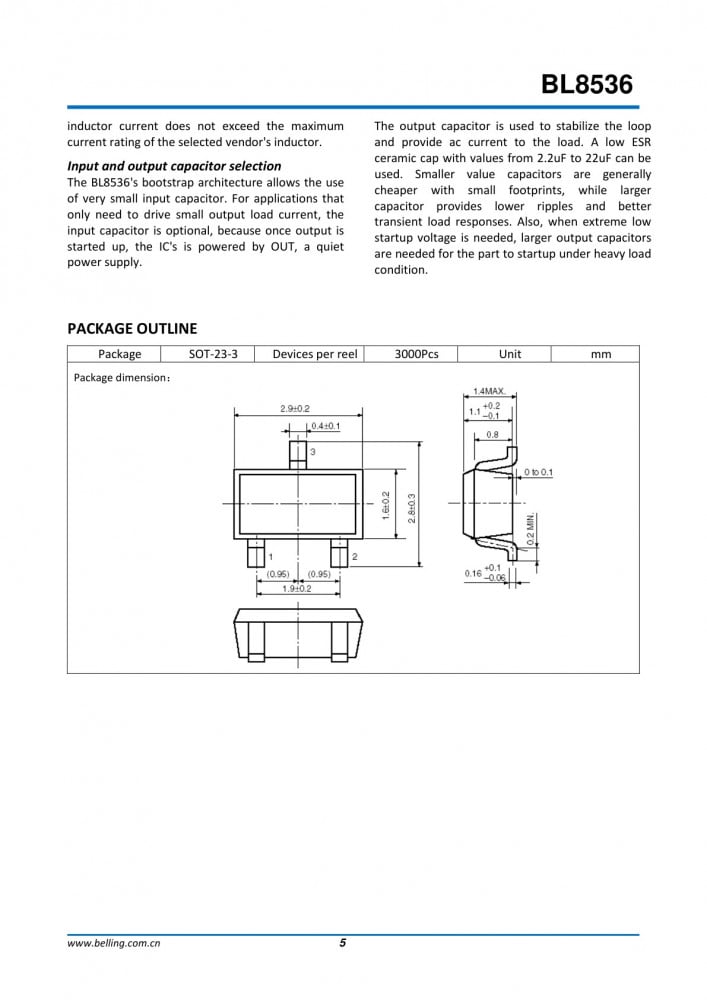 BL8536 datasheet page 5