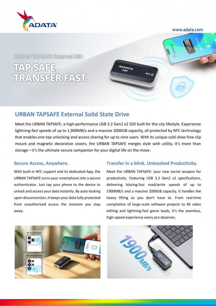 URBAN TAPSAFE product document, page 1