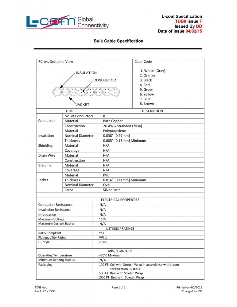TDB8-500 technical document preview