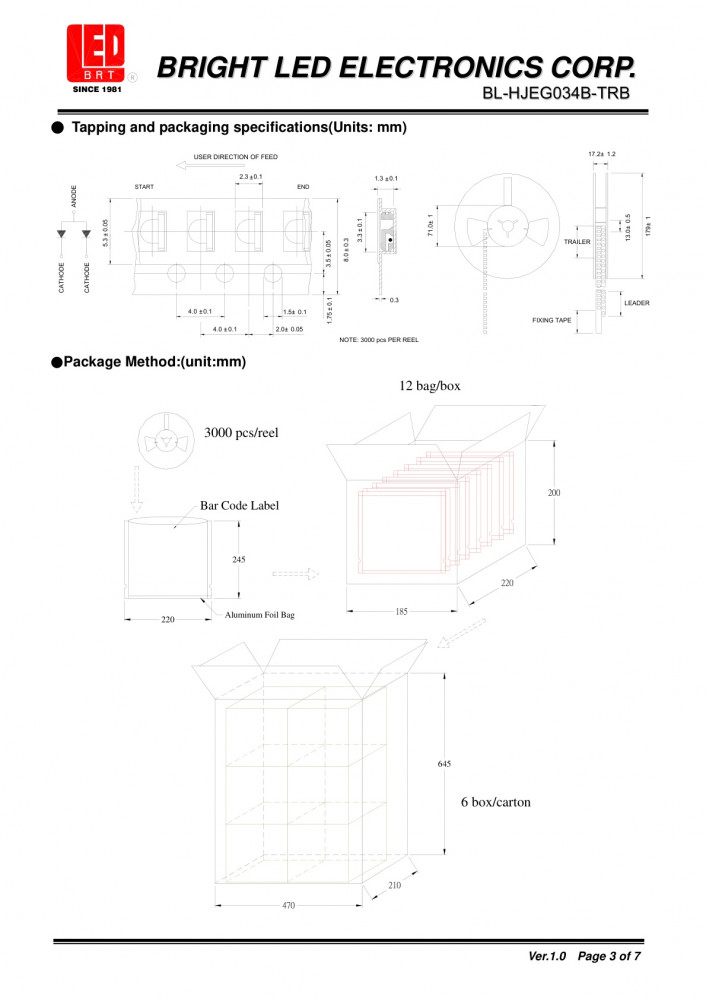 BL-HJEG034B-TRB datasheet page 3