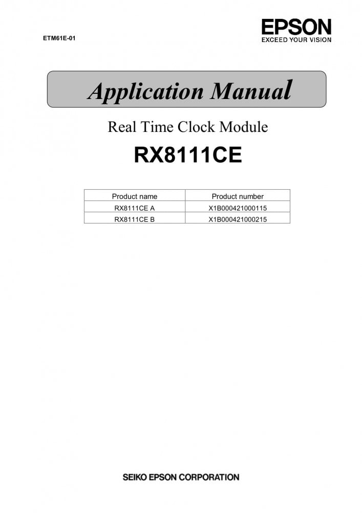 RX8111CE application manual page 1