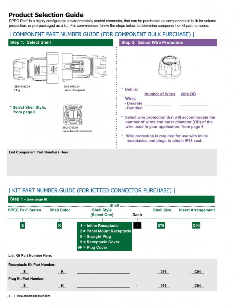 Anderson Power SPEC Pak Mid Power documentation page 4