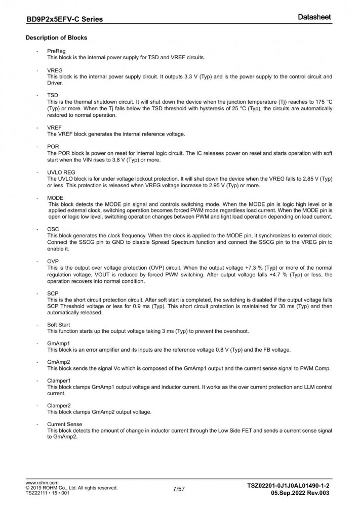BD9P255EFV-CE2 datasheet page 7