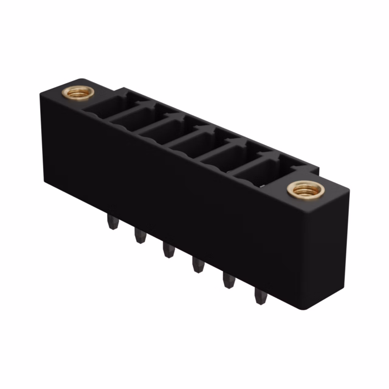 3.81mm Pitch Eurostyle Vertical PCB Header, with Threaded Retention Inserts, 6 Circuits for sale