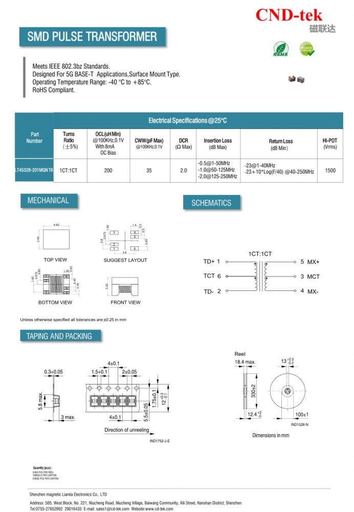 LT4532B-201MQN T6 official product documentation