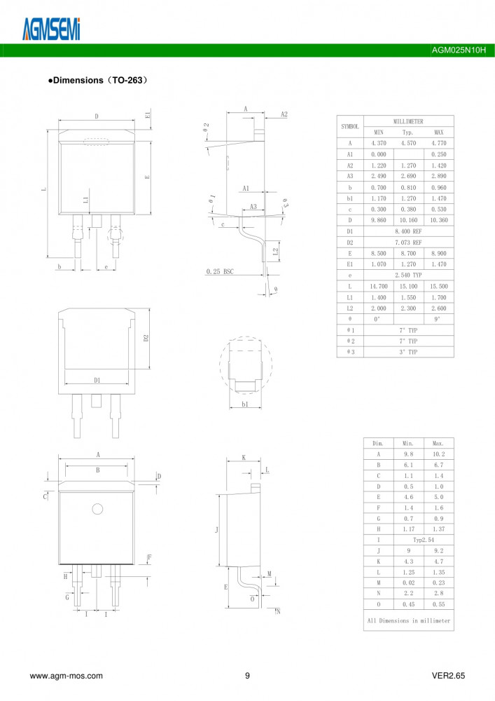 AGM025N10H datasheet page 9