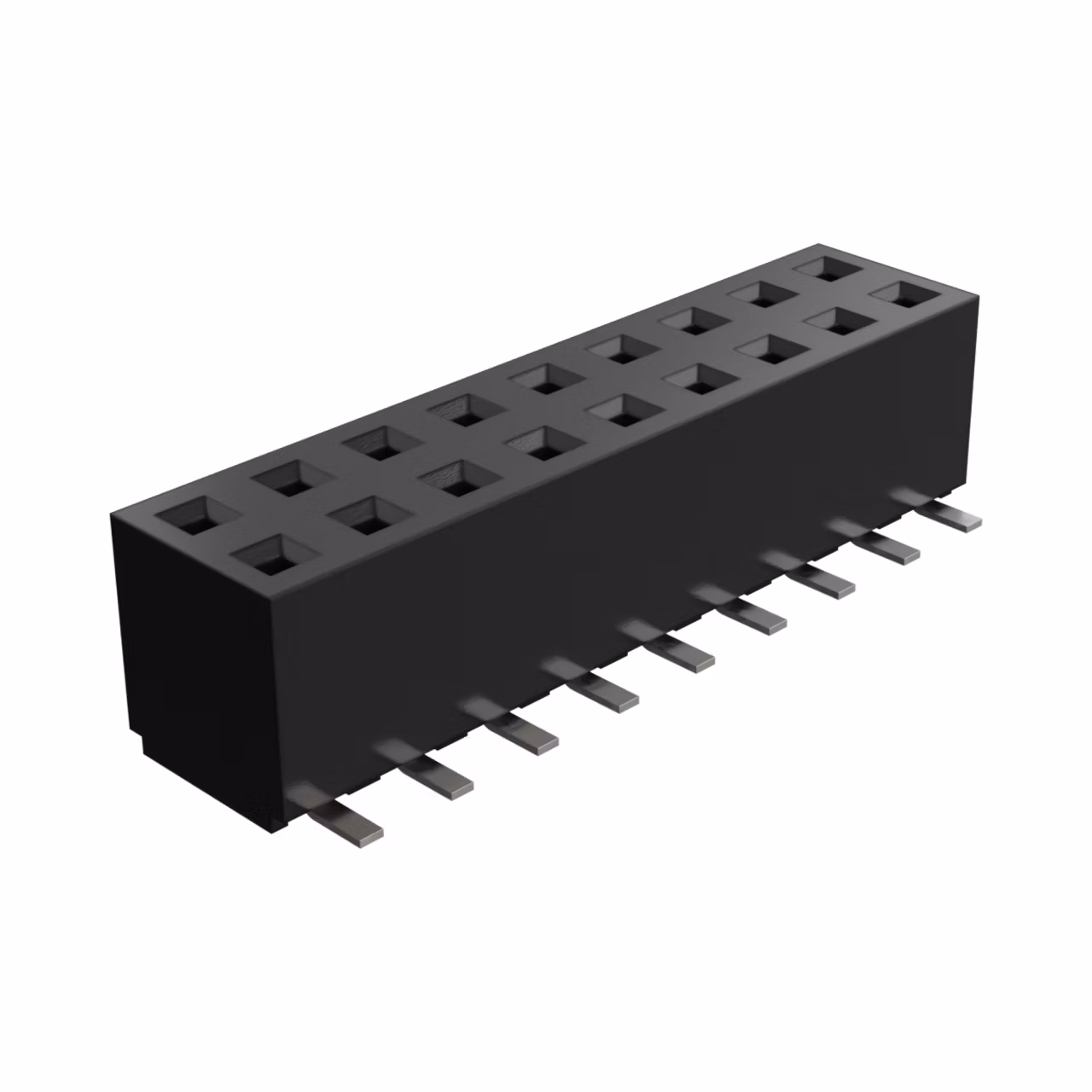 2.00mm Pitch Milli-Grid Receptacle, Surface Mount, Top Entry, 0.38µm Gold (Au) Plating, with Locating Pegs, 18 Circuits, Lead-Free, Tube for sale