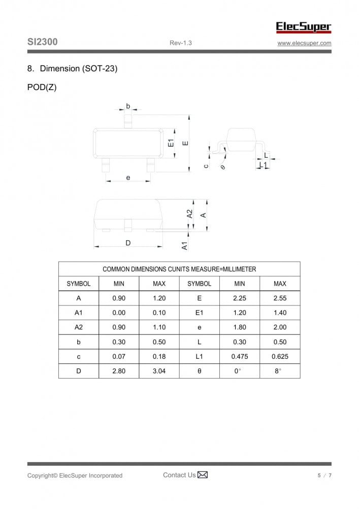 SI2300 datasheet page 5