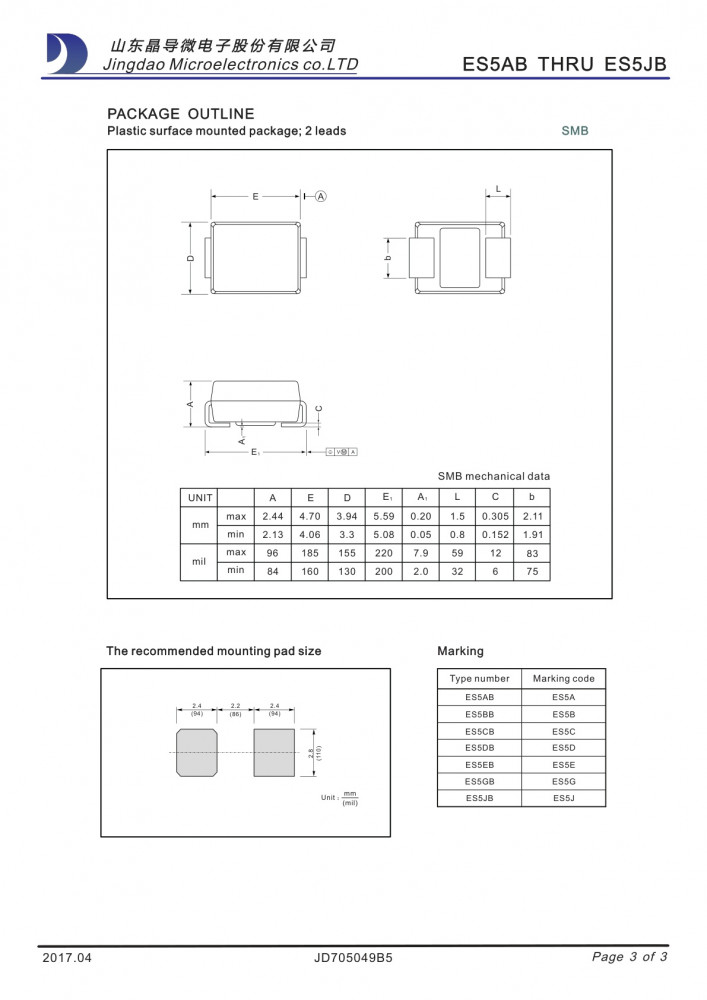 ES5AB datasheet page 3