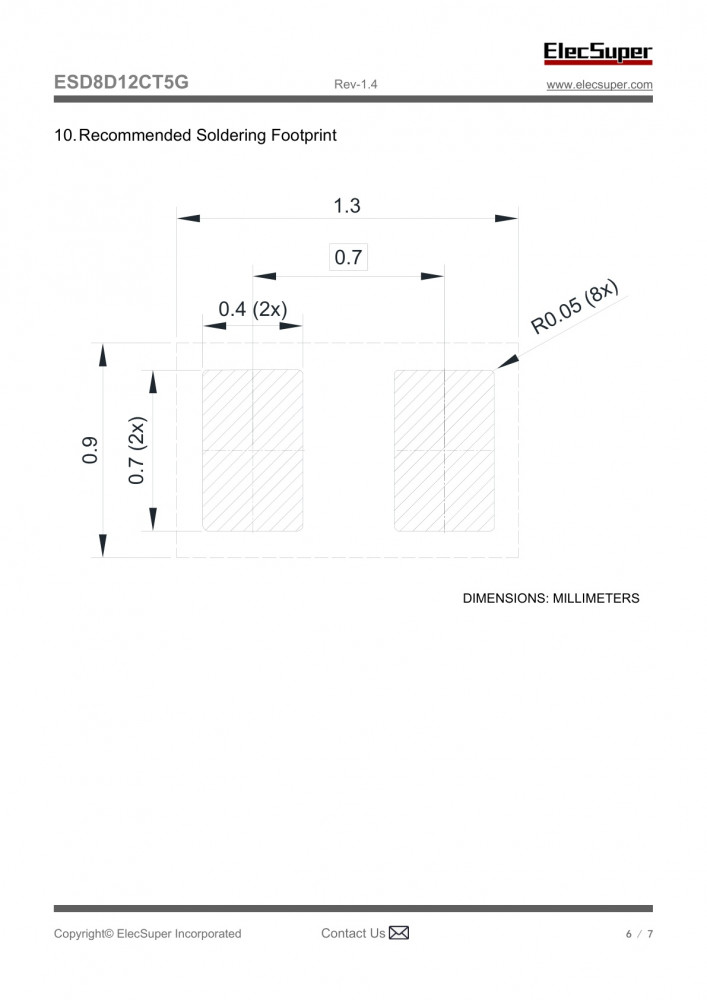 ESD8D12CT5G datasheet page 6
