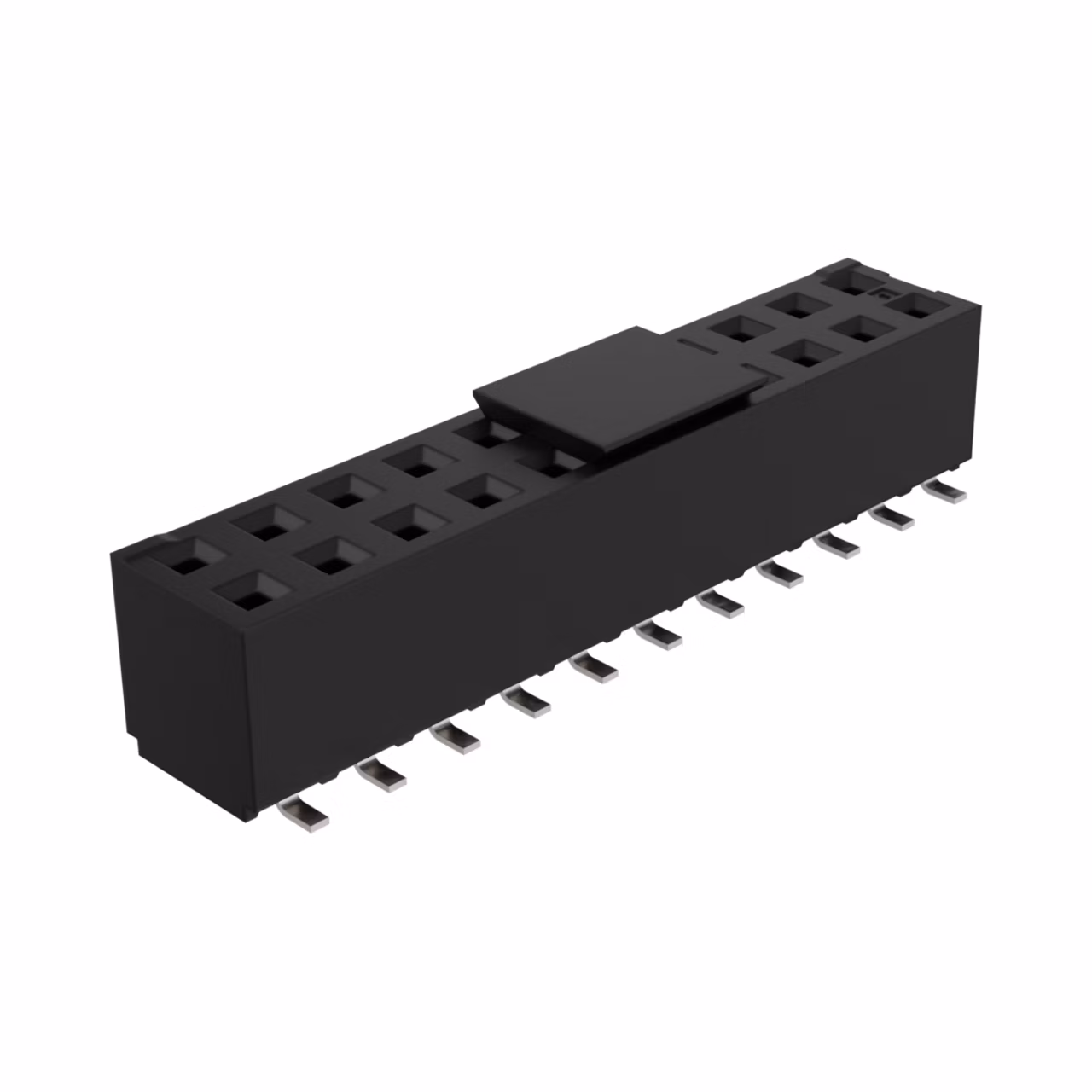 Milli-Grid Vertical Receptacle, 2.00mm Pitch, Dual Row, Surface Mount, Top/Bottom Entry, Tube, 0.38µm Gold (Au) Plating, 36 Circuits, Lead-Free