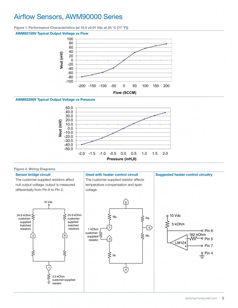 Honeywell airflow sensor document page 5
