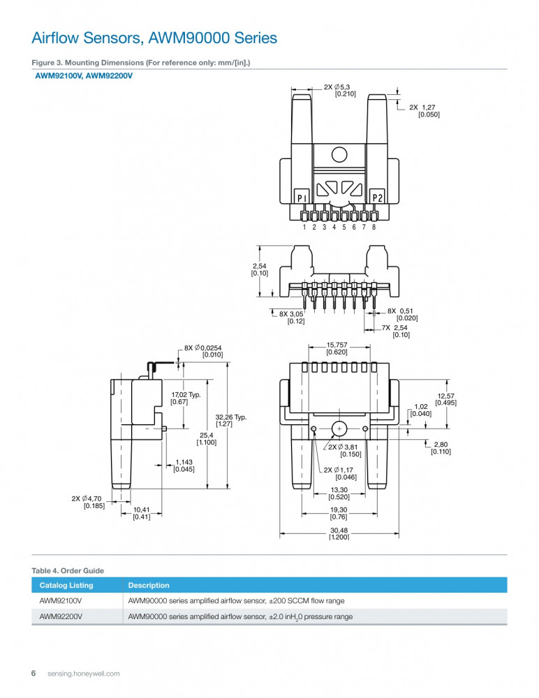 Honeywell airflow sensor document page 6