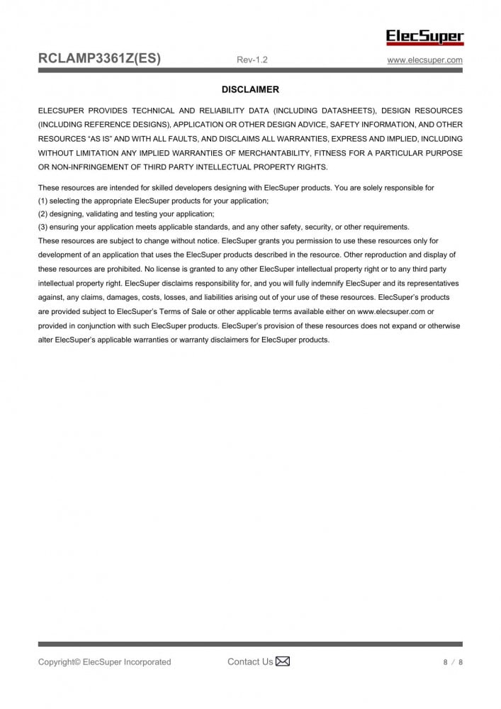 RClamp3361Z(ES) datasheet page 8