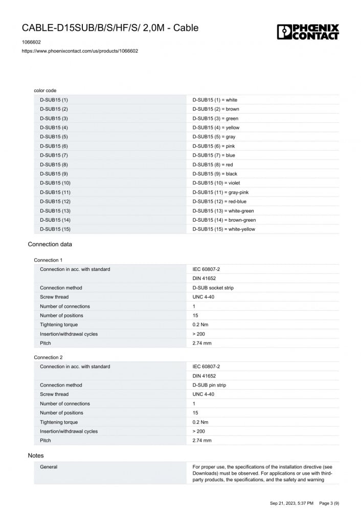 Phoenix Contact 1066602 technical document page 3