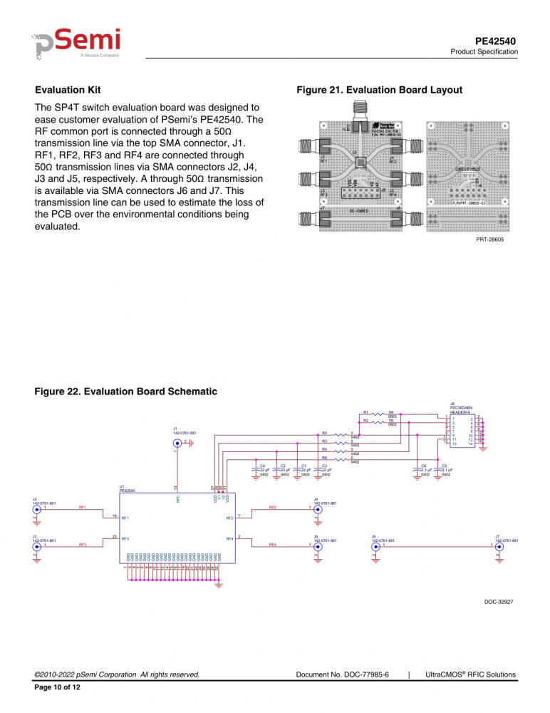 PE42540G-Z datasheet page 10