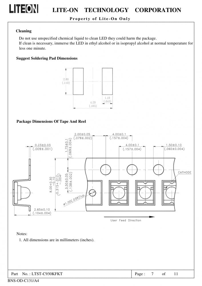 LTST-C930KFKT datasheet page 8