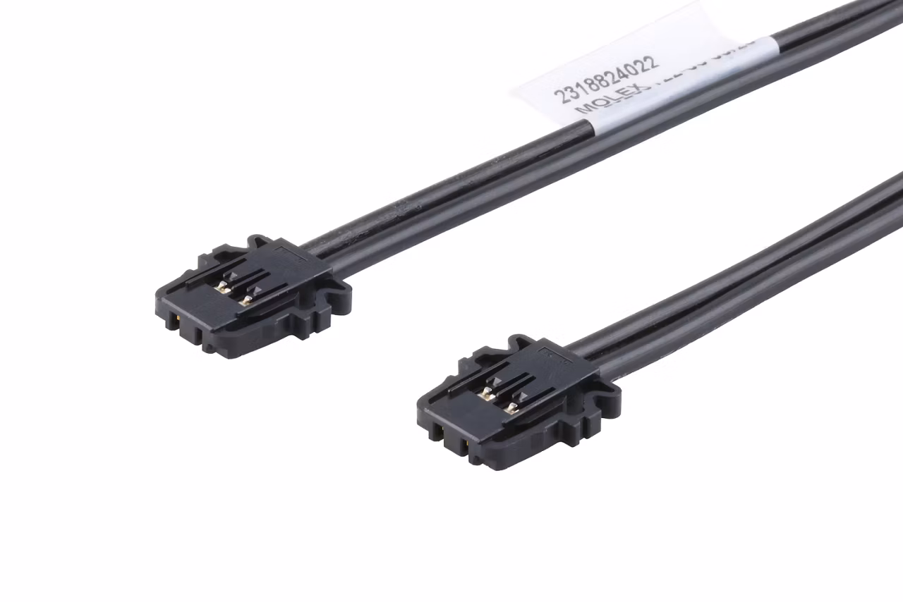 Pico-Lock Female-to-Pigtail Off-the-Shelf (OTS) Cable Assembly, 3.00mm Pitch, Single Row, Gold (Au) Plating, 300.00mm Length, 18 AWG, 6 Circuits, Black