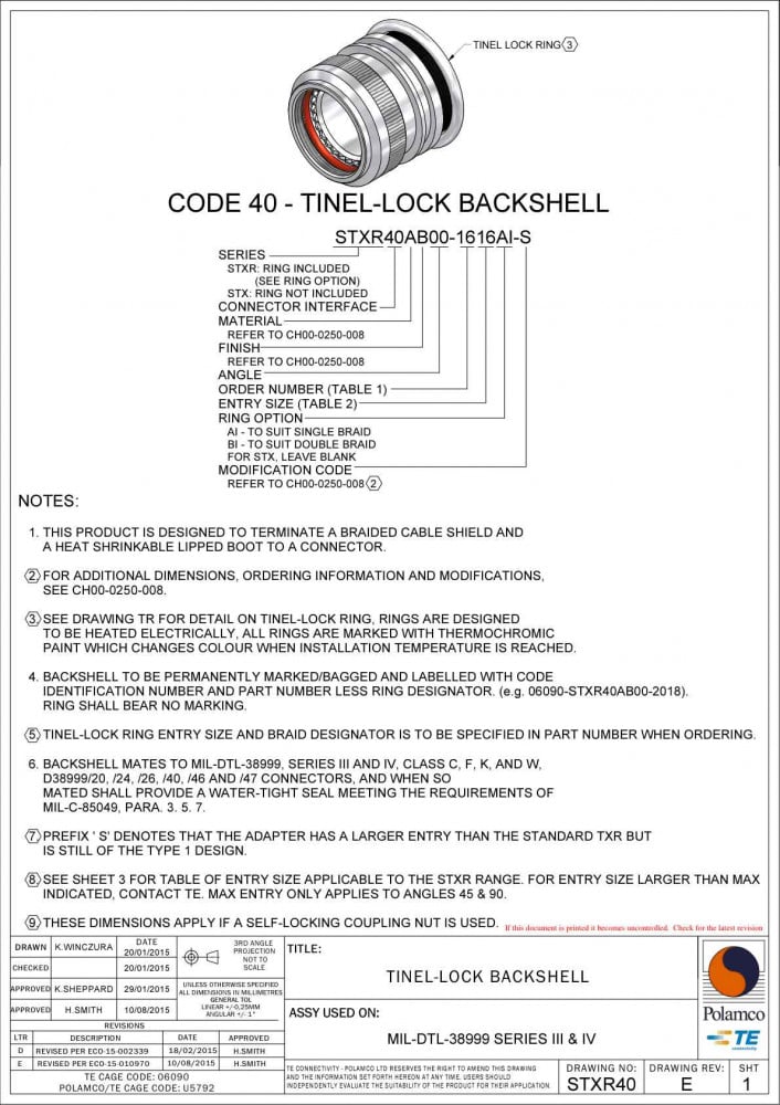 TE Connectivity EK9354-000 technical drawing sheet 1