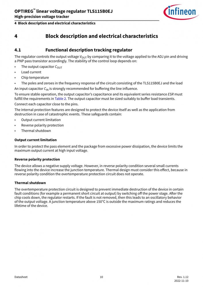 TLS115B0EJ datasheet page 10