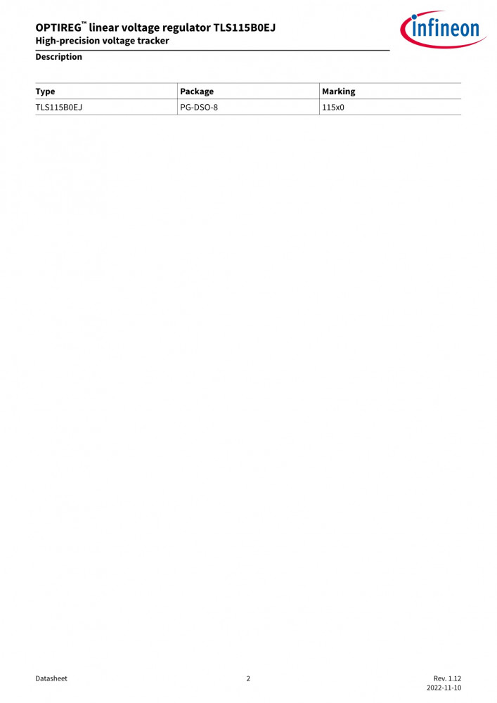 TLS115B0EJ datasheet page 2