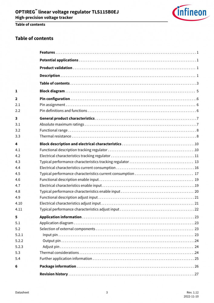 TLS115B0EJ datasheet page 3