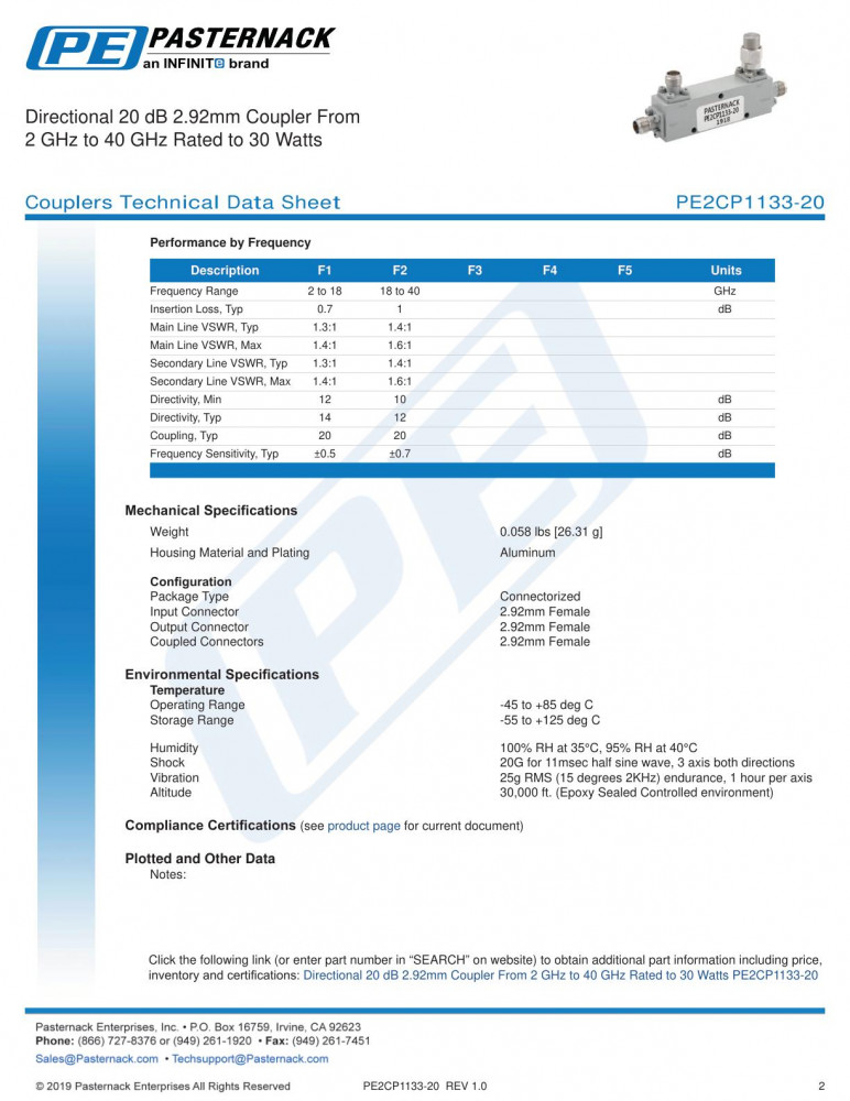 PE2CP1133-20 datasheet page 2