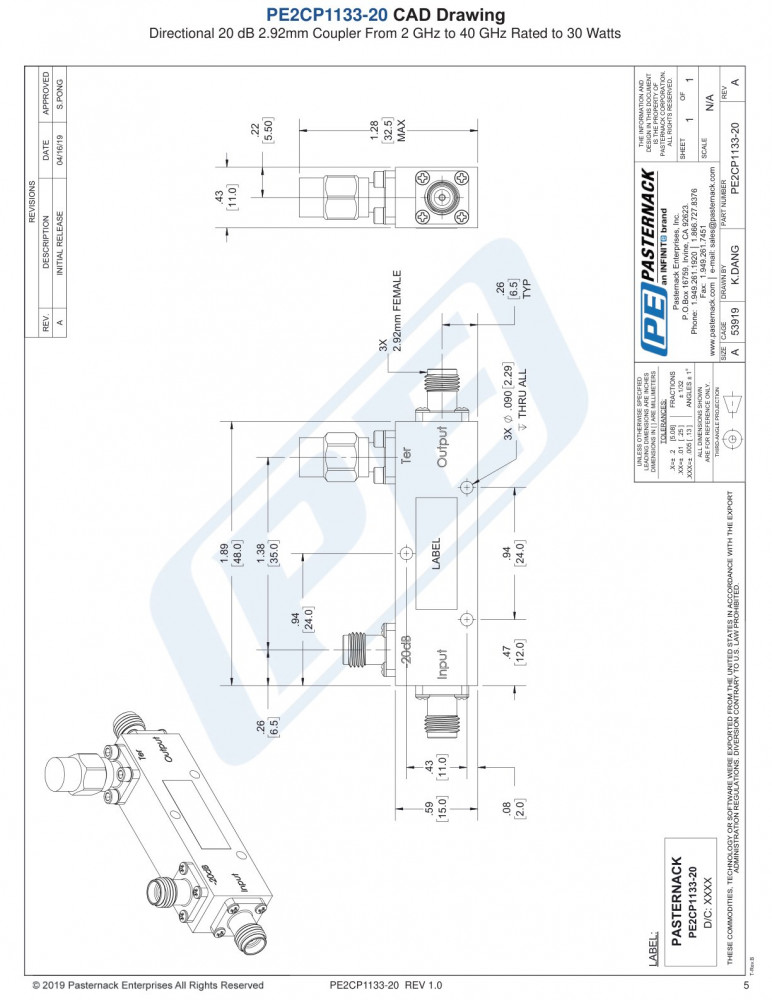 PE2CP1133-20 datasheet page 5