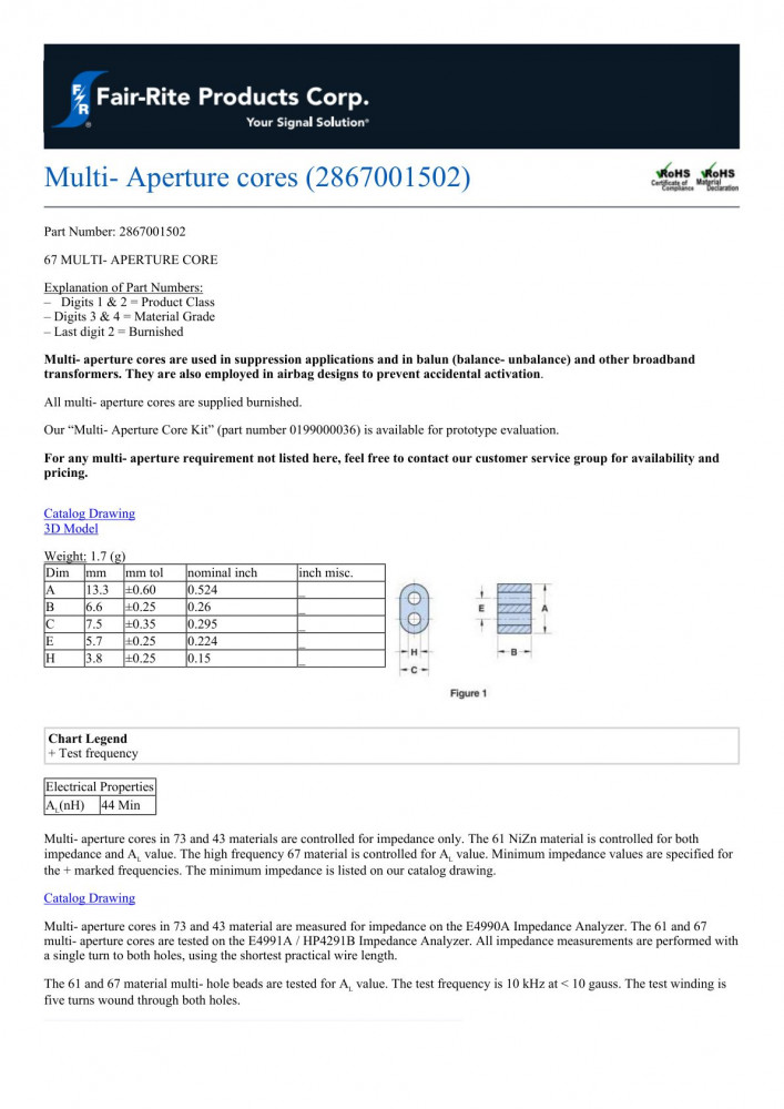2867001502 catalog drawing and product dimensions