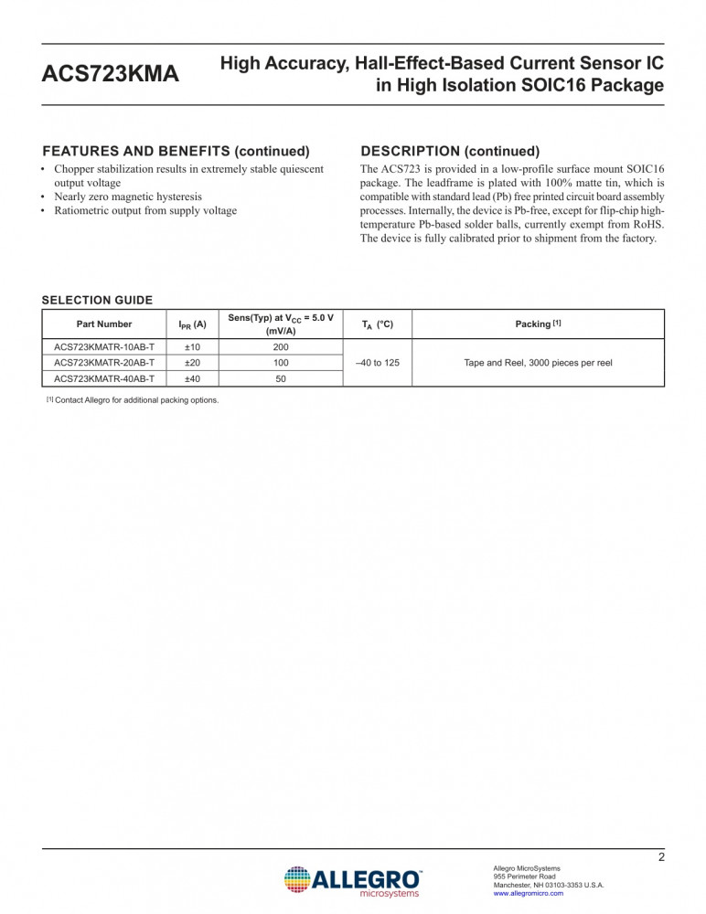 ACS723 datasheet page 2