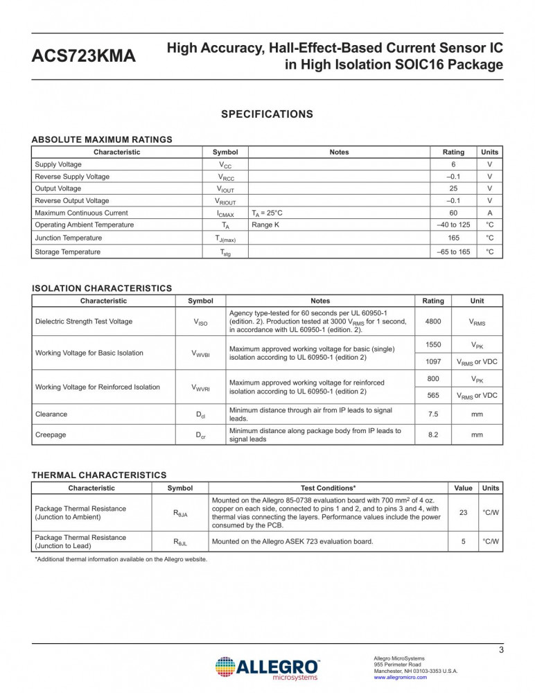 ACS723 datasheet page 3