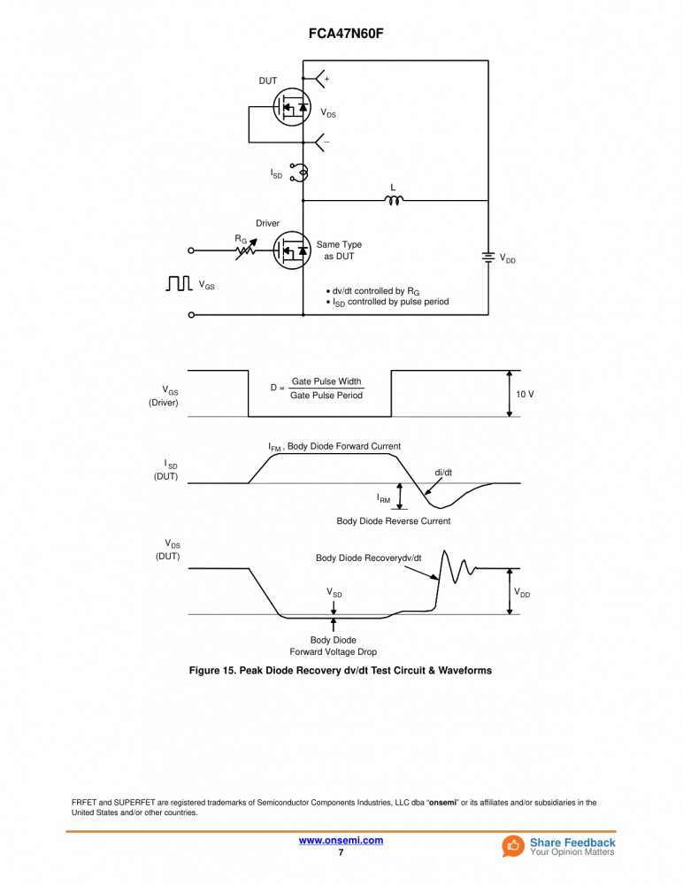 FCA47N60F technical document page 7
