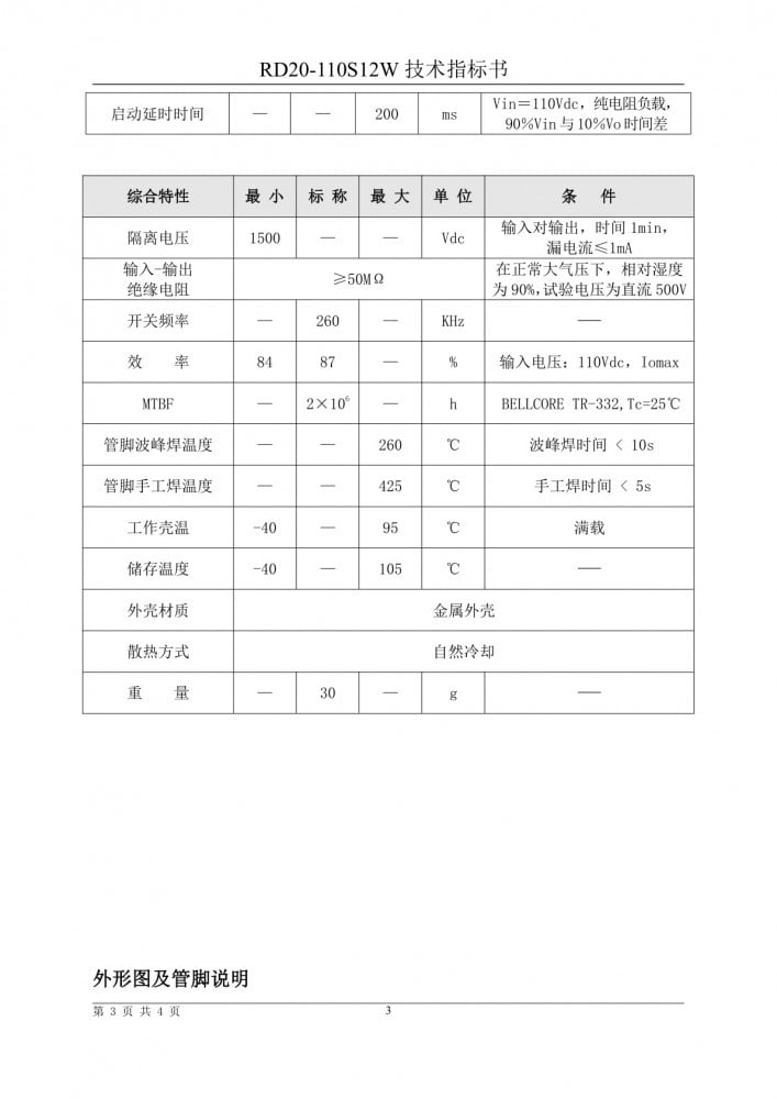 RD20-110S12W datasheet page 3