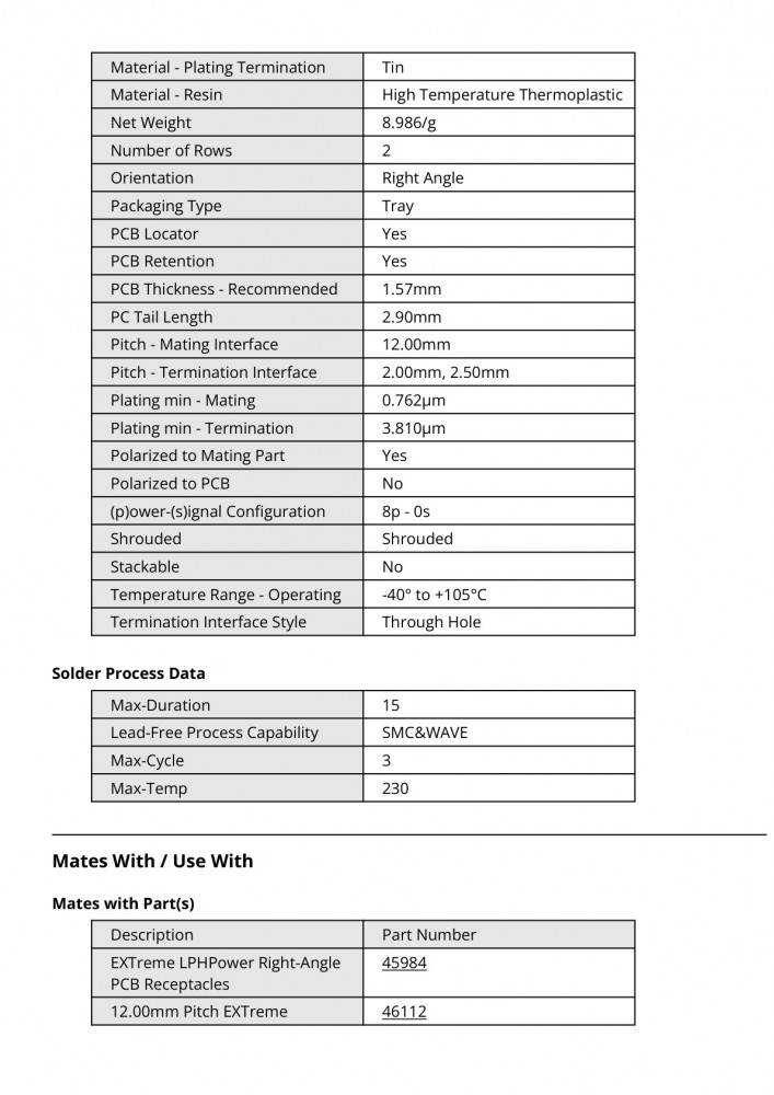 MOLEX 459858933 product document preview, page 3