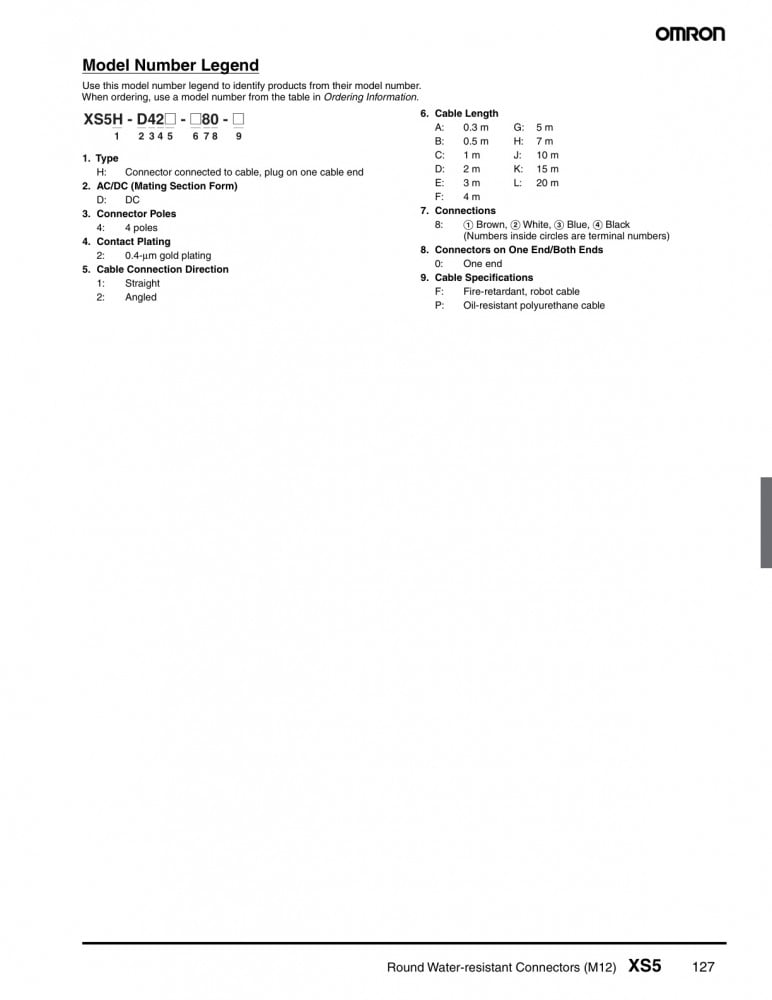 OMRON XS5 datasheet page 5