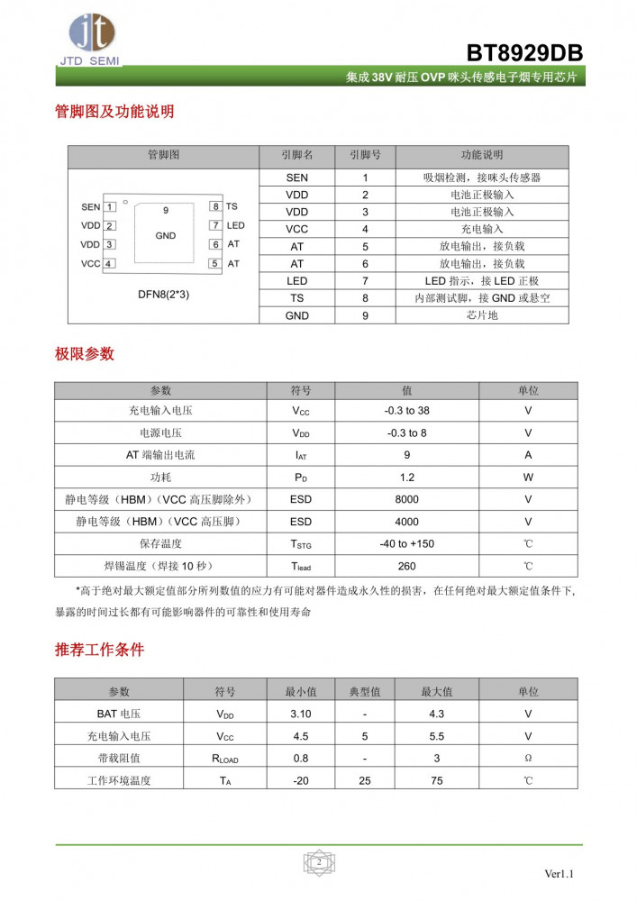 JTDBT8929DB technical document page 2