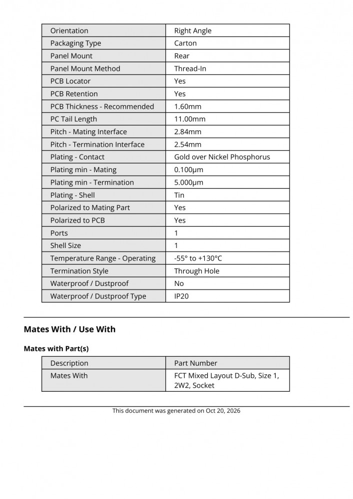 Technical document image 3 for MOLEX 1731070285