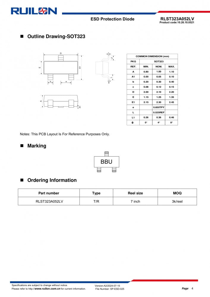 RLST323A052LV datasheet page 4