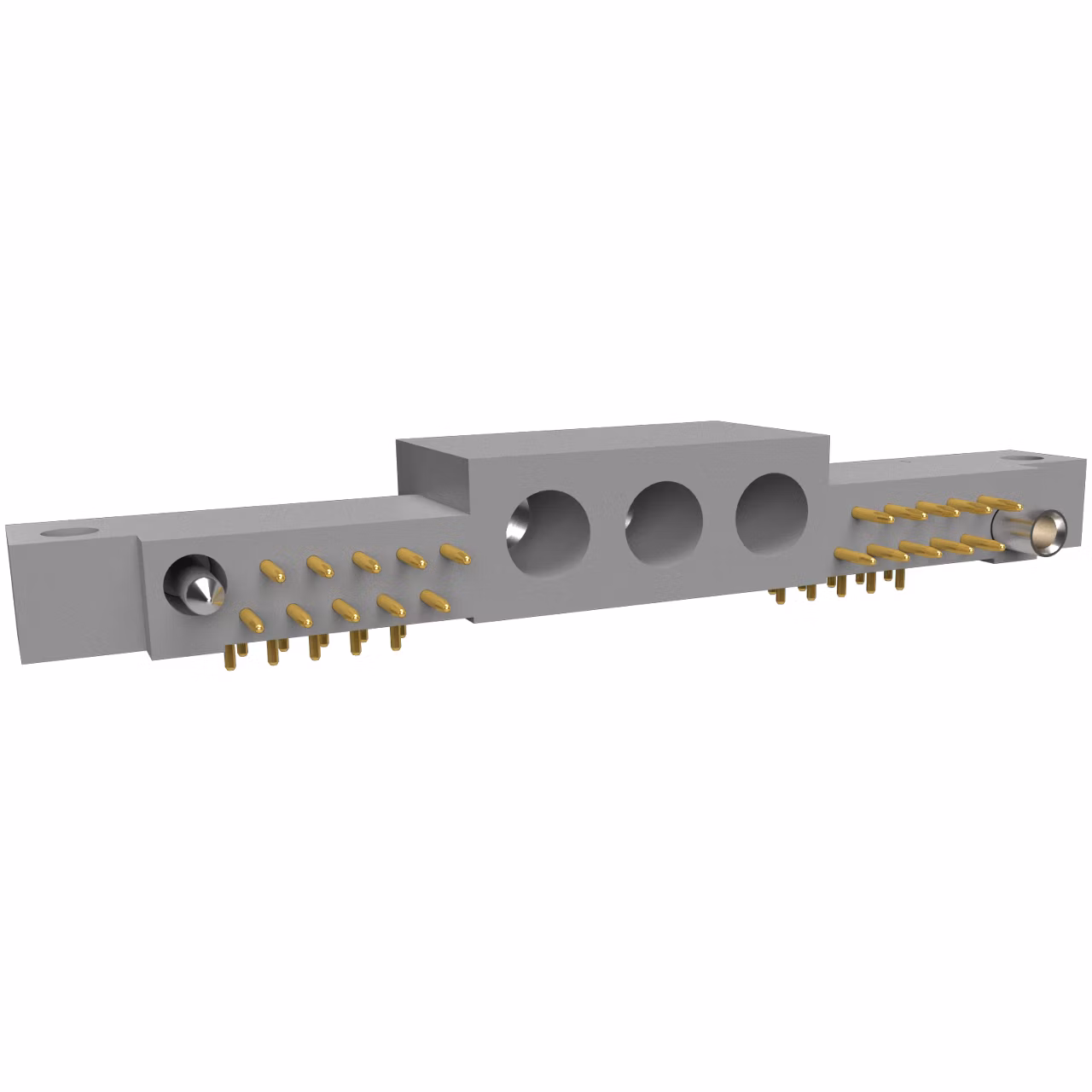 Rectangular, Plastic, 2 Row, Hybrid Signal-Coax, Right Angle Board Mount Plug for sale