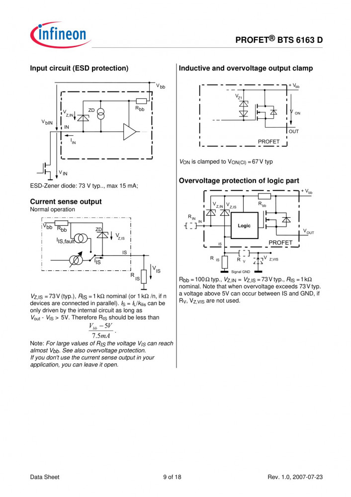 BTS6163D datasheet page 9