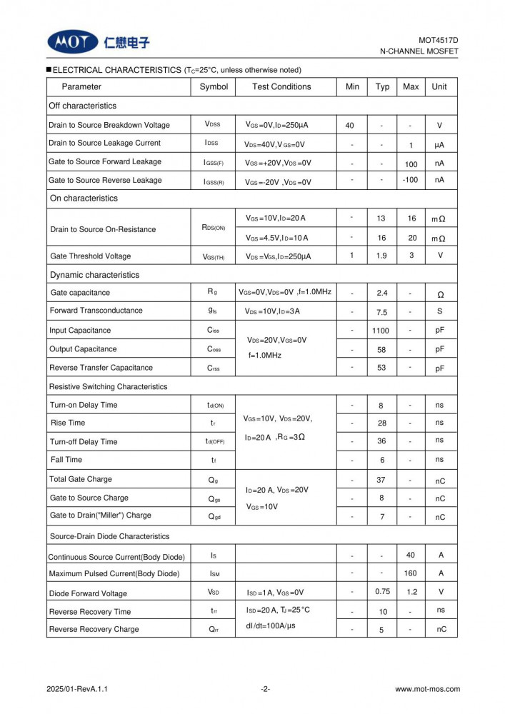 MOT4517D datasheet page 2
